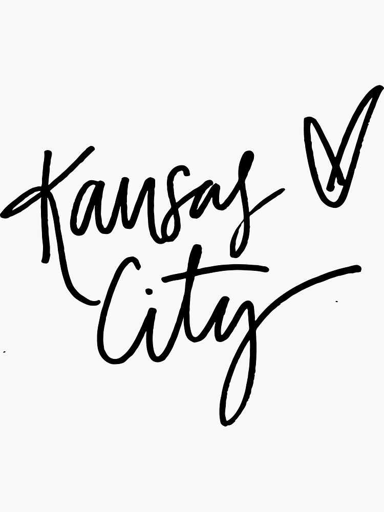 "Kansas City Lettering" Sticker by brettthomas22 | Redbubble
