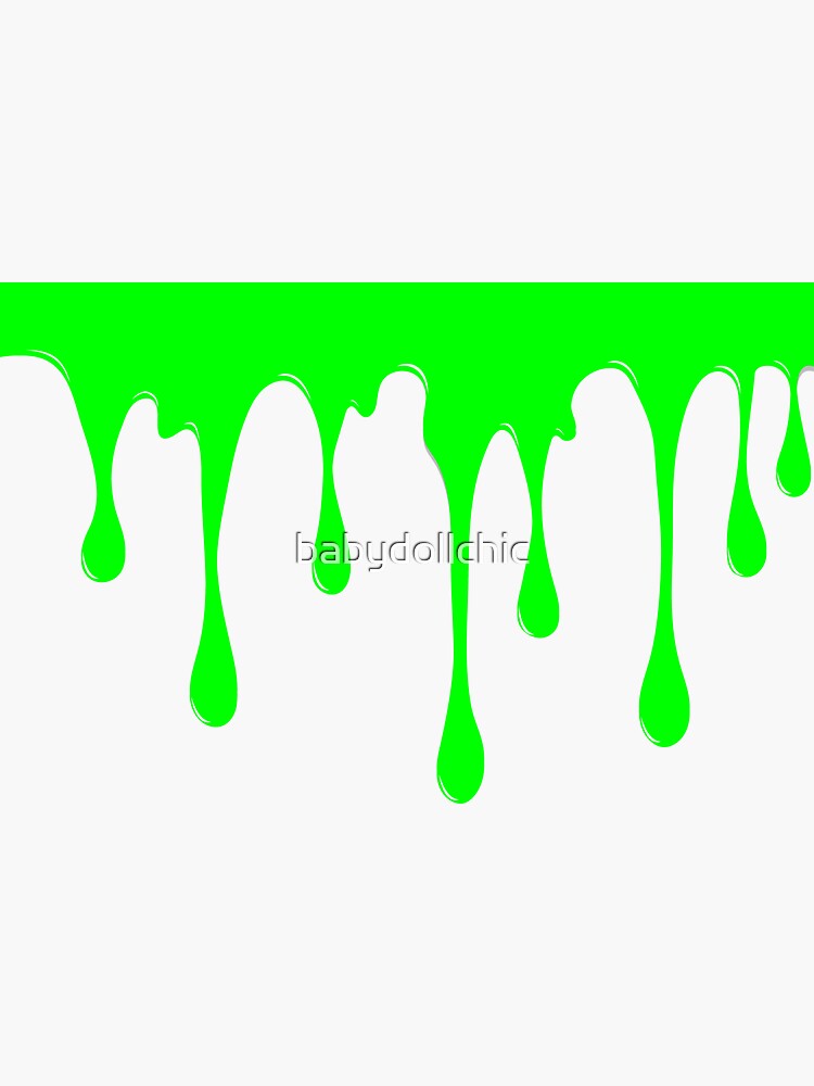 "Lime Green Paint Drip" Sticker for Sale by babydollchic | Redbubble