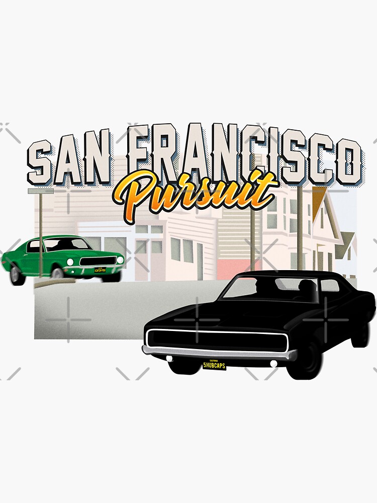 "San Francisco Pursuit" Sticker by CoolRide | Redbubble