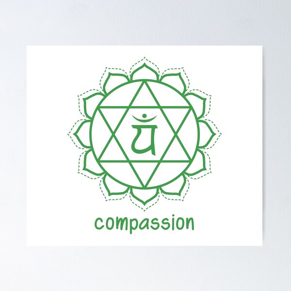 " Heart Chakra - Compassion" Poster by BlueZenStudio | Redbubble