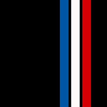 "France Racing Stripes No. 4 / Blue White Red Racing Stripes Trio" Art ...