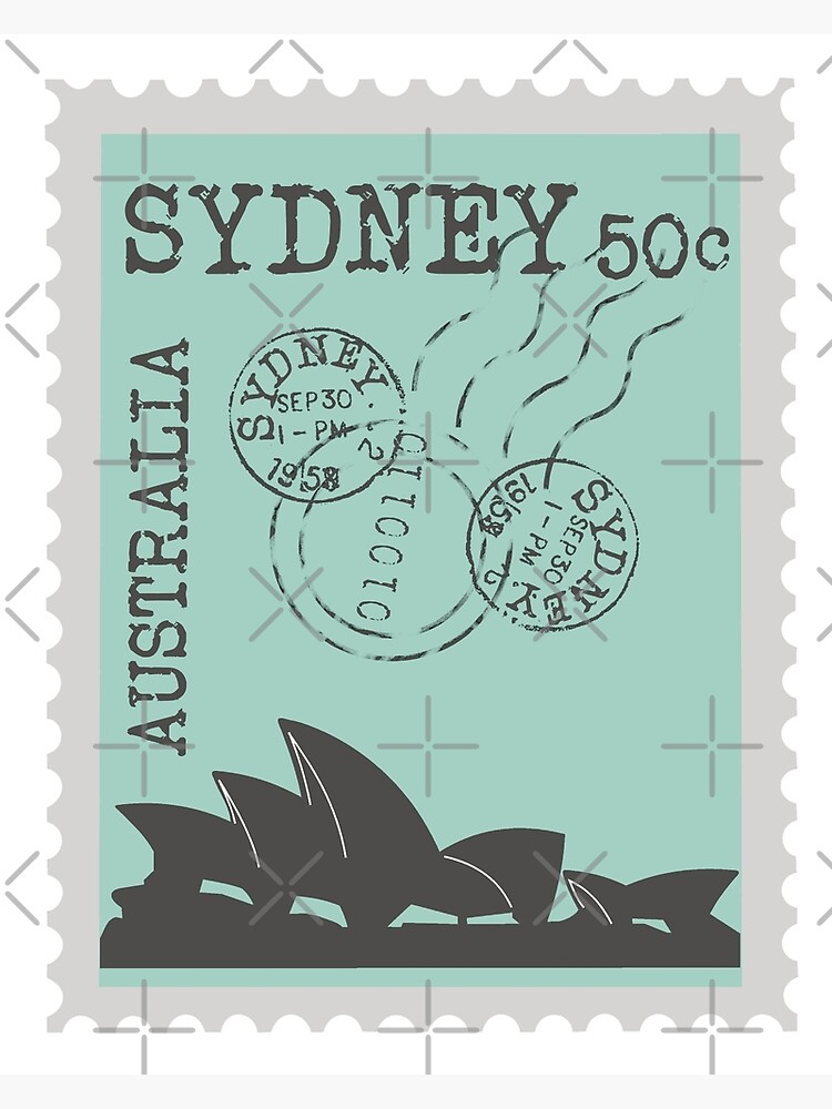 "Sydney Postage Stamp" Poster for Sale by Primroaddesigns | Redbubble