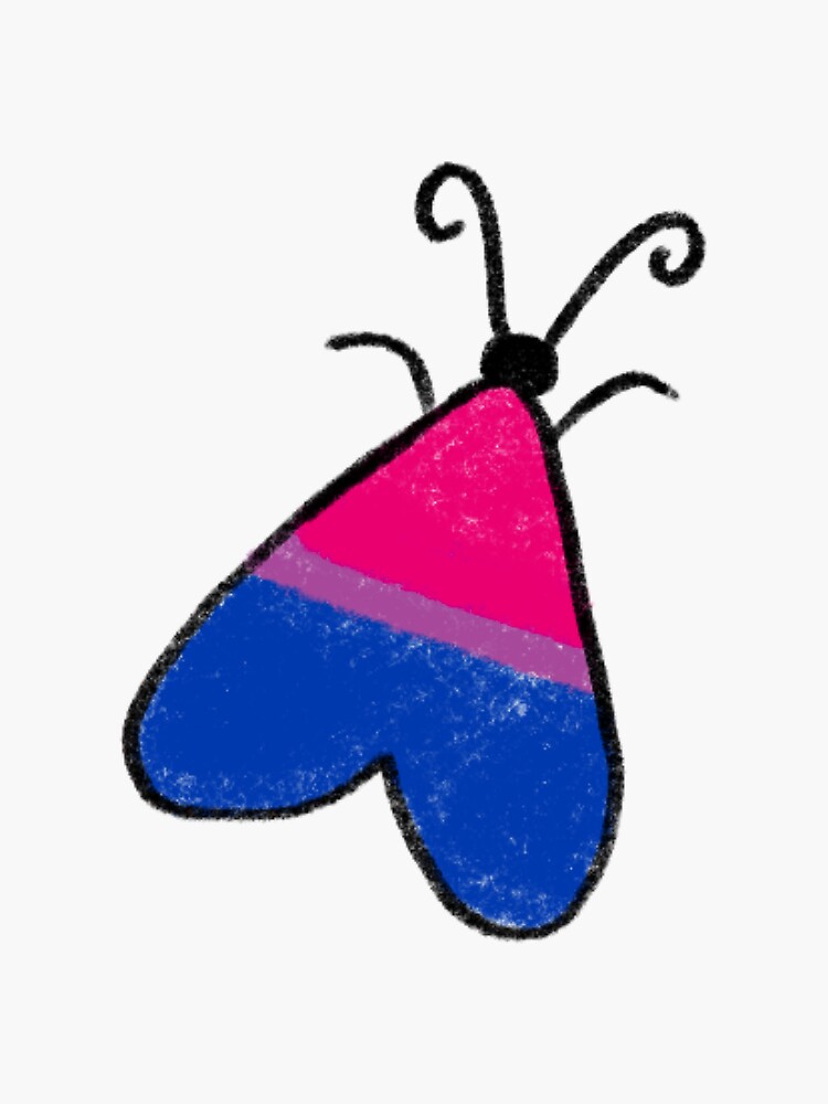 "Bisexual Moth" Sticker by cryptidkisses | Redbubble