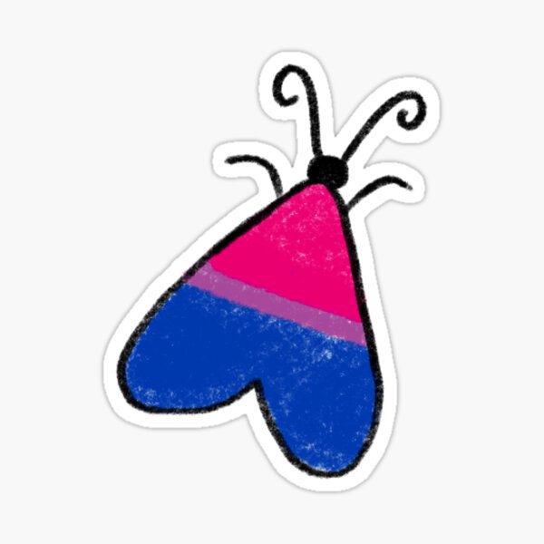 "Bisexual Moth" Sticker by cryptidkisses | Redbubble