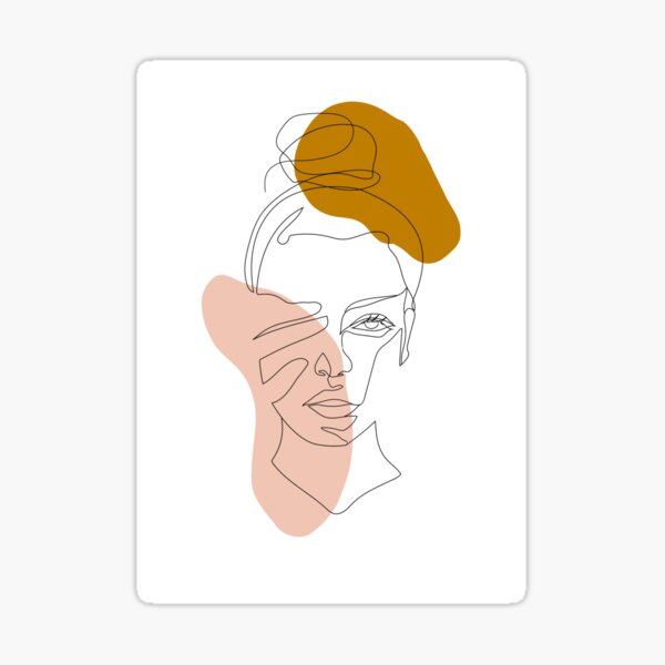"high bun art" Sticker for Sale by maryroseh | Redbubble