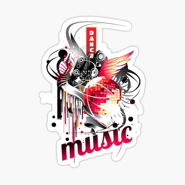 "Musical Art" Sticker for Sale by Design313 | Redbubble