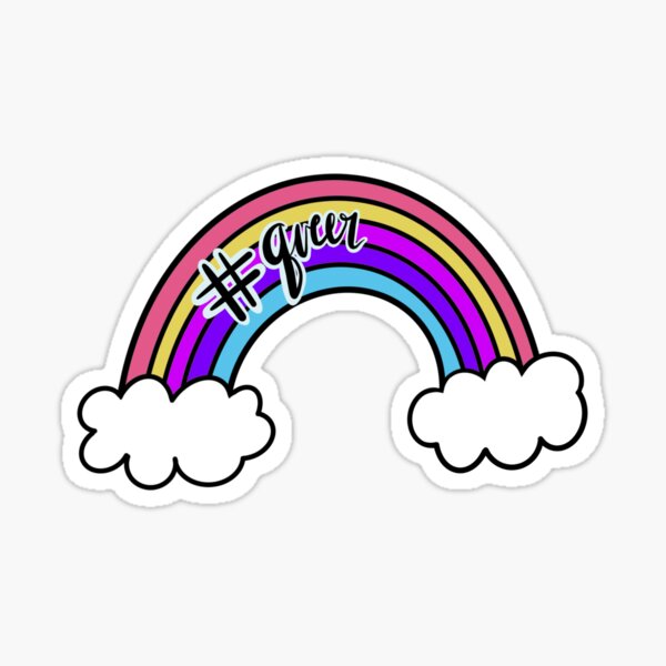 "Queer Pride Rainbow " Sticker by artb-ynicole | Redbubble