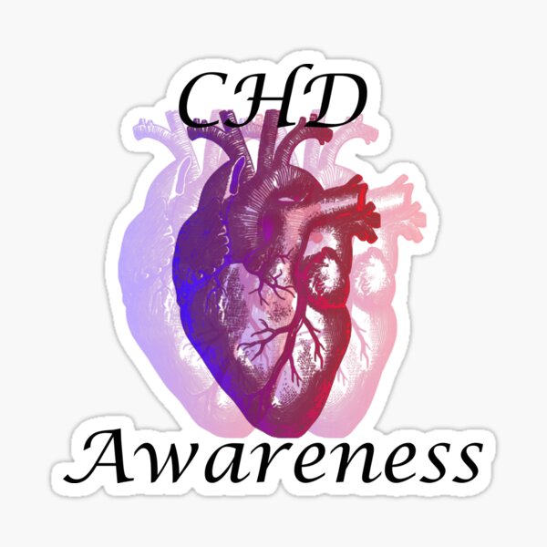 "CHD Awareness" Sticker by AloraLeal | Redbubble