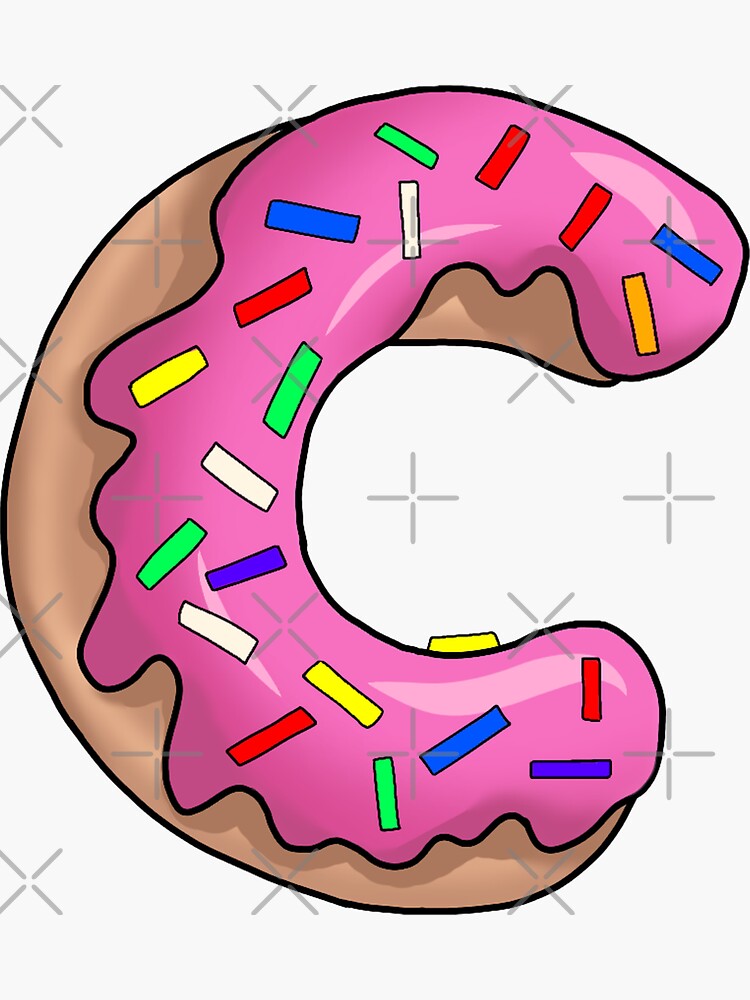 "Donut letter C" Sticker by azracaus | Redbubble