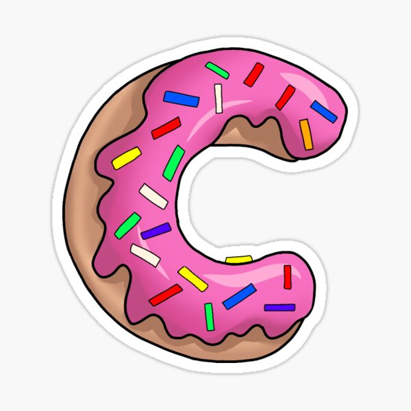 "Donut letter C" Sticker by azracaus | Redbubble