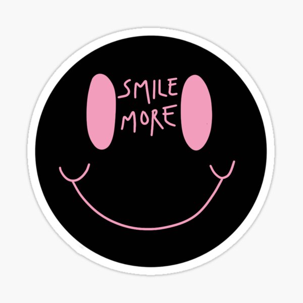 "SMILE MORE :)" Sticker for Sale by savsmilesx77 | Redbubble