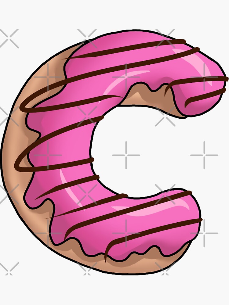 "Donut letter C" Sticker for Sale by azracaus | Redbubble