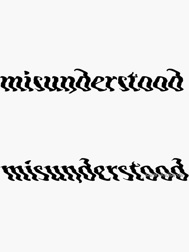 "Misunderstood" Sticker for Sale by sarah-louise-de | Redbubble