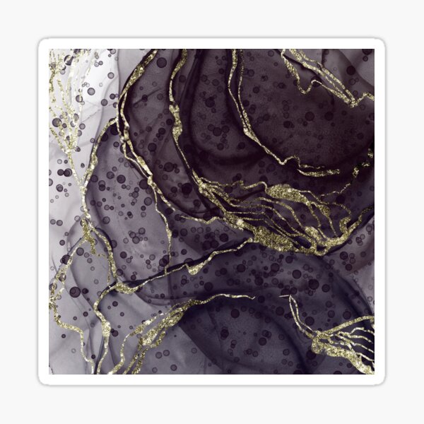 "Amethyst Geode, Alcohol Ink Background. Alina Liss Design" Sticker for ...