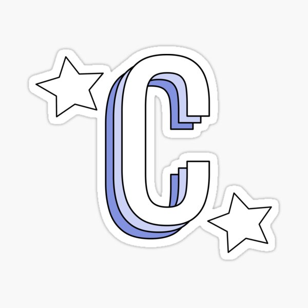 "Aesthetic Blue Letter "C" with Stars" Sticker for Sale by allielibby ...