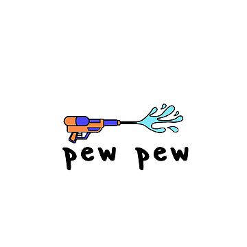 "water gun" Sticker for Sale by jmossdesigns | Redbubble