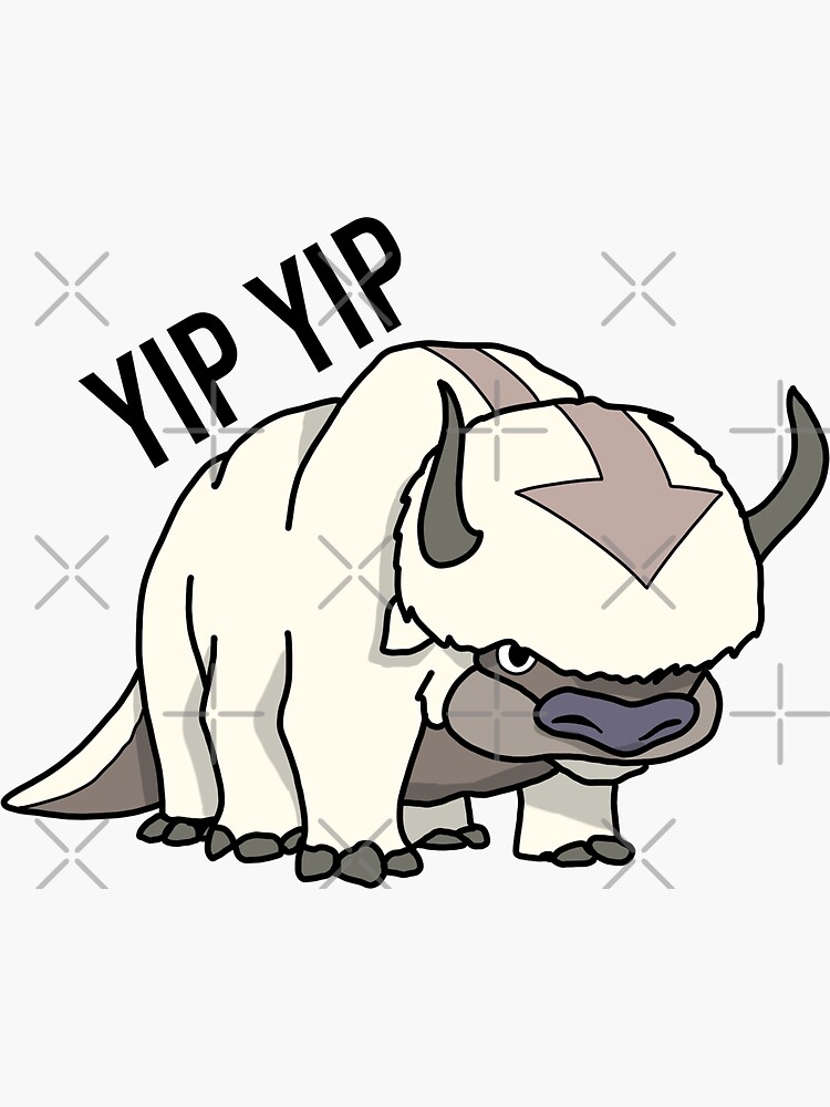 "Appa Yip Yip" Sticker for Sale by lyzthelamb | Redbubble