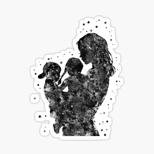 "Mother and twins" Sticker by Rosaliartbook | Redbubble