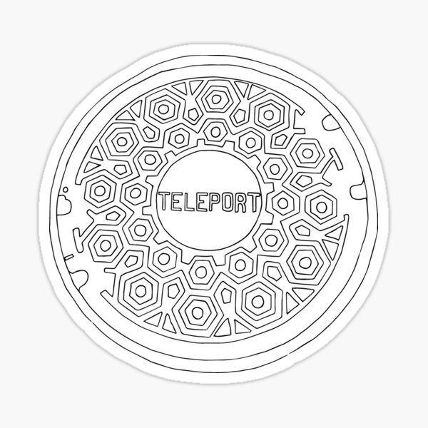 "Teleport Sewer Manhole Cover" Sticker for Sale by tldeutsch | Redbubble