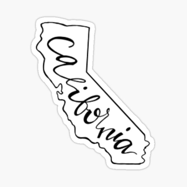 "California Outline" Sticker by artbyabtree | Redbubble