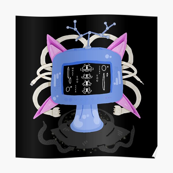 "Ominous Computer Head" Poster by punkauracrystal | Redbubble