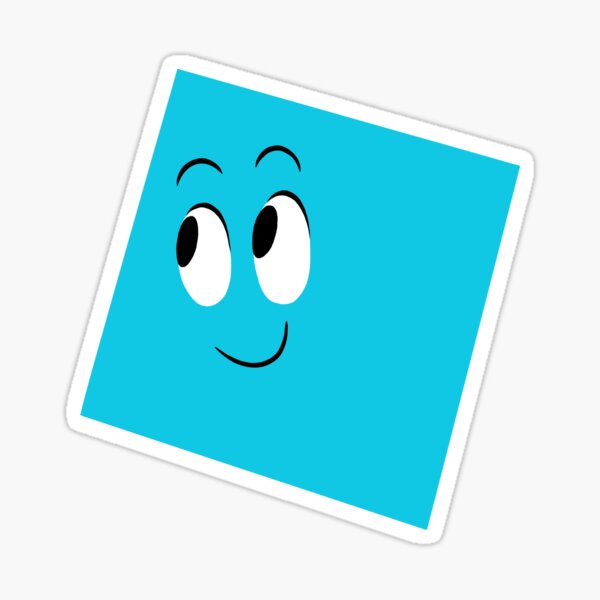 "Happy Blue Square" Sticker by TheDrawbridge | Redbubble
