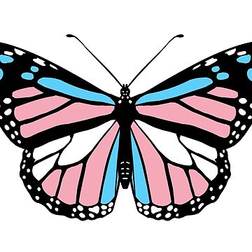 "Pride Butterfly - Trans (Alternate Version)" Sticker for Sale by ...