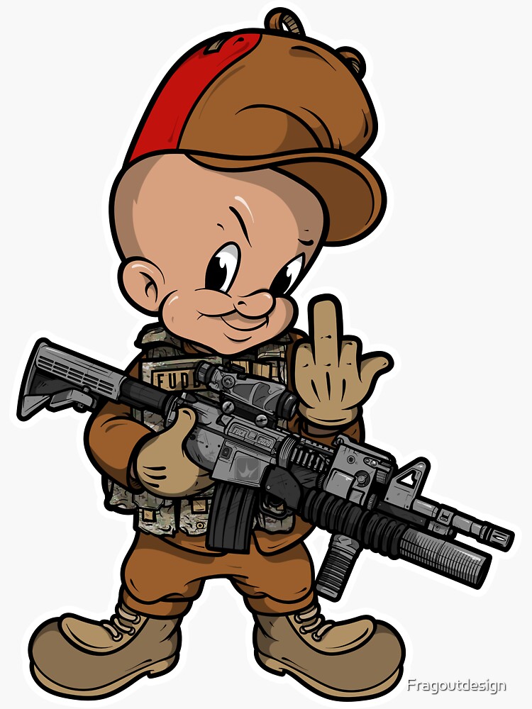 "Kitted out Cartoon 2A illustration " Sticker for Sale by Fragoutdesign ...