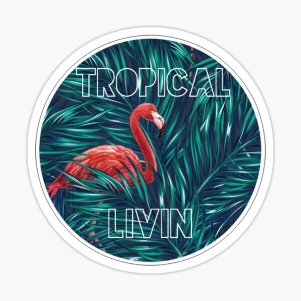 "Tropical livin " Sticker for Sale by Alicjaro | Redbubble