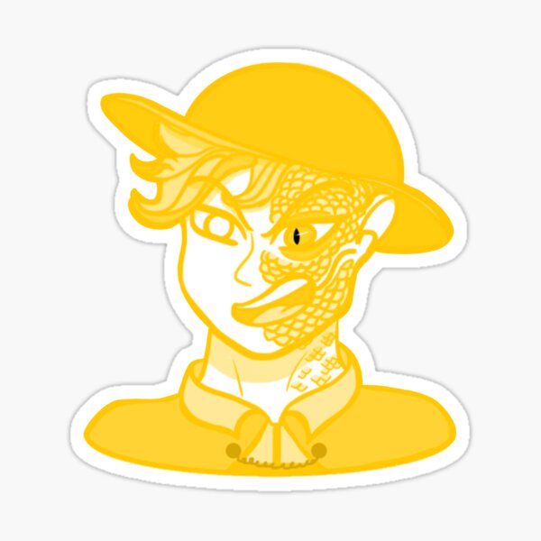 "Janus Sanders Yellow Design" Sticker for Sale by rindoesart1 | Redbubble
