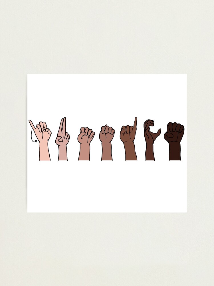 "Justice - Sign Language, ASL" Photographic Print by Emmbrawl | Redbubble