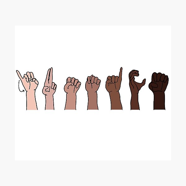 "Justice - Sign Language, ASL" Photographic Print by Emmbrawl | Redbubble