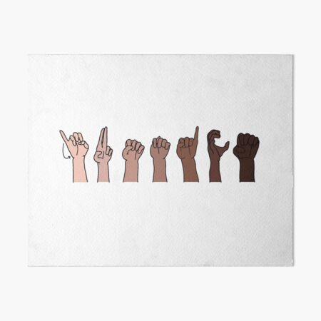"Justice - Sign Language, ASL" Art Board Print by Emmbrawl | Redbubble