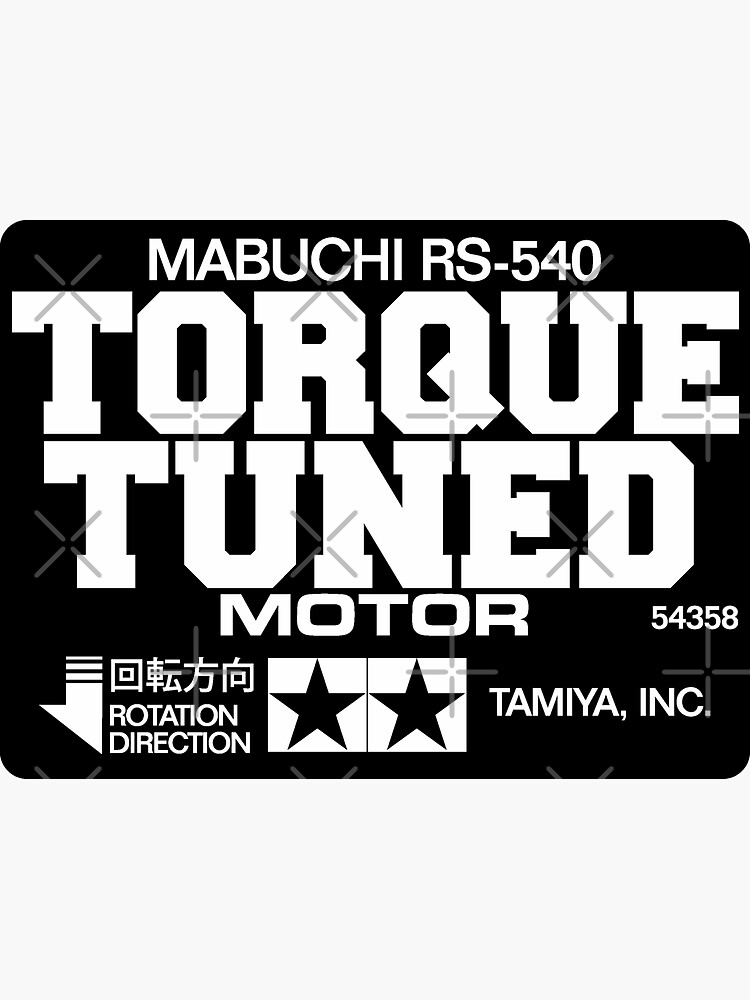 "Tamiya Torque Tuned Motor Label" Sticker for Sale by RCRacingLegends ...
