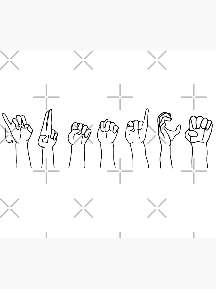 ""Justice" - Sign Language, ASL 2" Poster for Sale by Emmbrawl | Redbubble