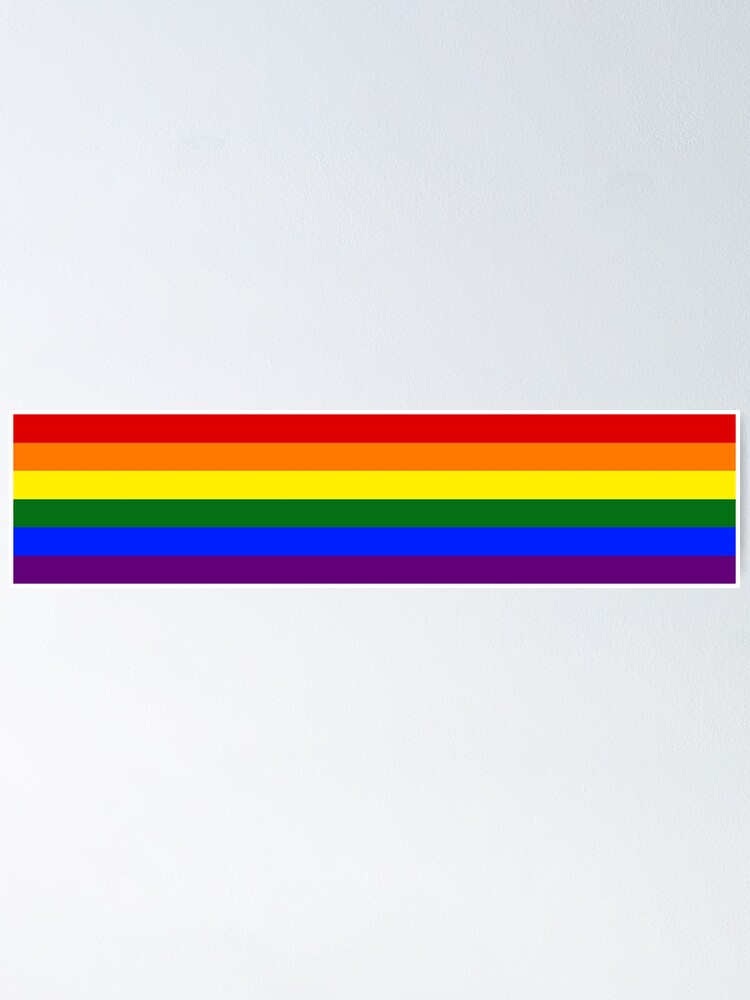 "Gay Pride Flag Horizontal Stripes" Poster by sammi-ts | Redbubble