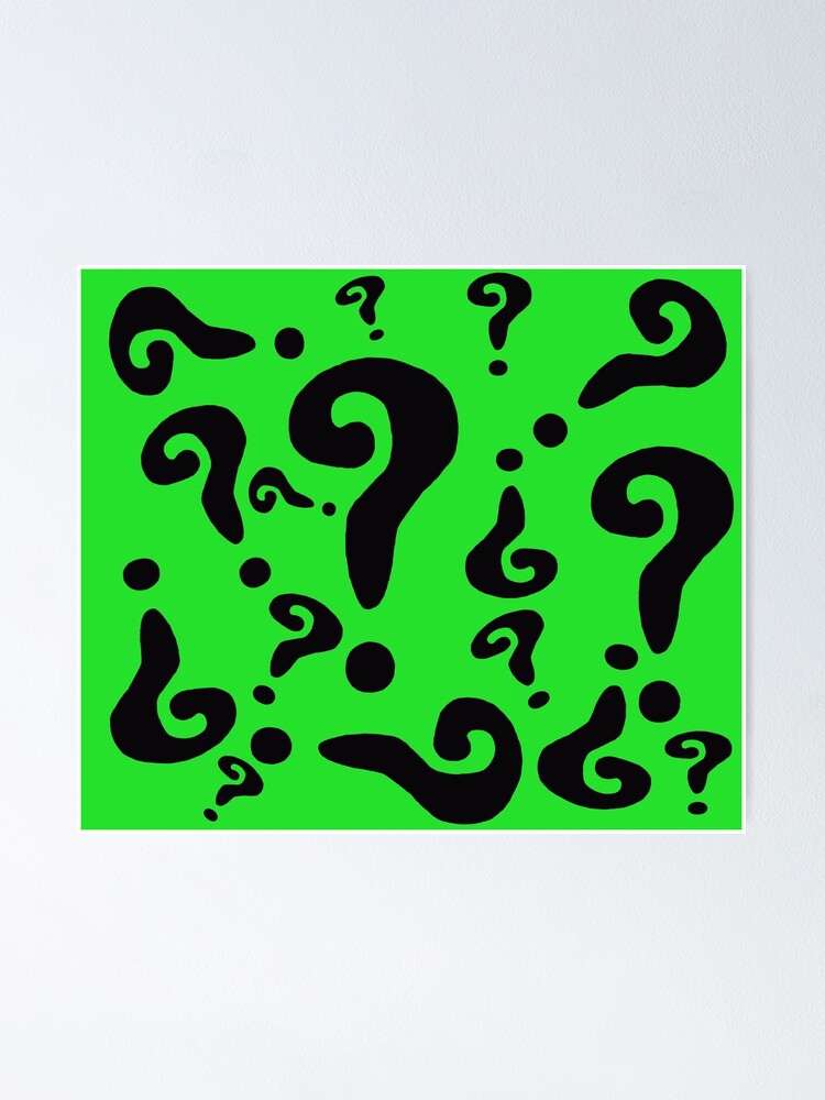"The Riddler" Poster for Sale by eccentrics | Redbubble