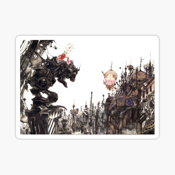 "Final Fantasy VI Box Art Print" Sticker for Sale by Icedcream | Redbubble