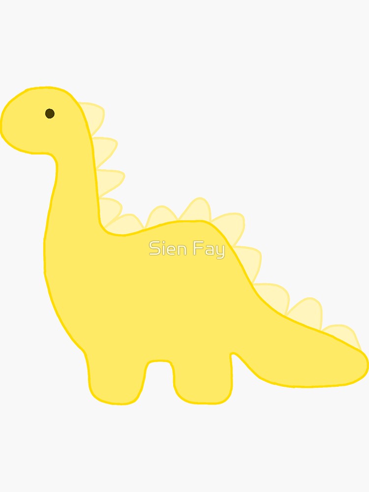 "Yellow Dinosaur" Sticker by sienafg | Redbubble