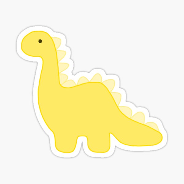 "Yellow Dinosaur" Sticker by sienafg | Redbubble
