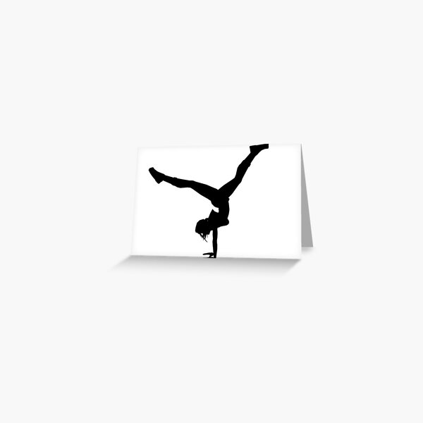 "LARA CROFT HANDSTAND (ANGEL OF DARKNESS SILHOUETTE)" Greeting Card by ...