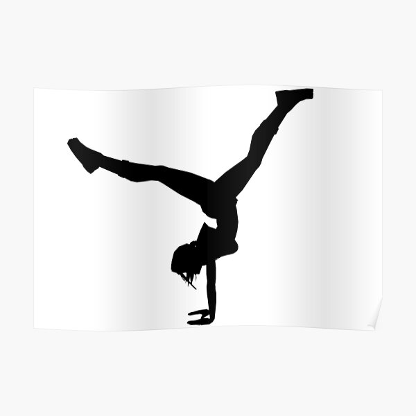 "LARA CROFT HANDSTAND (ANGEL OF DARKNESS SILHOUETTE)" Poster for Sale ...
