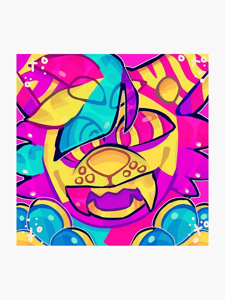 "trippy furry jumpscare sticker" Sticker for Sale by leafpupper | Redbubble