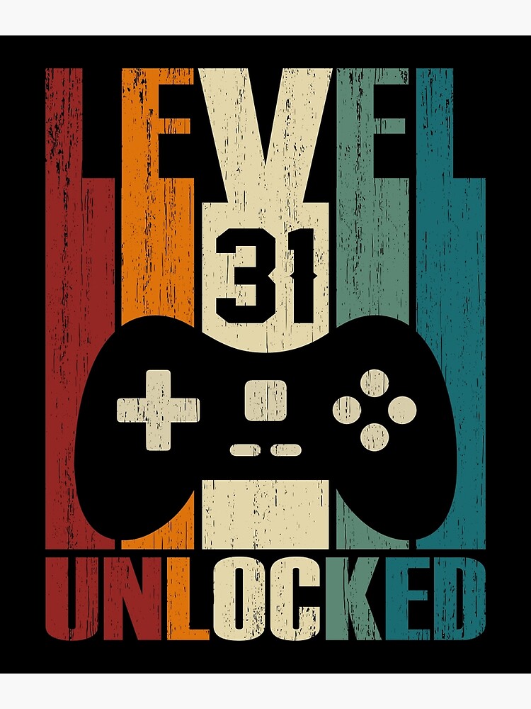 "Level 31 freigeschaltet 31. Geburtstagsgeschenk 31 Jahre alt Vintage ...