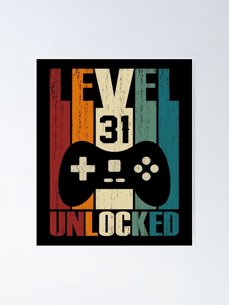 "Level 31 freigeschaltet 31. Geburtstagsgeschenk 31 Jahre alt Vintage ...