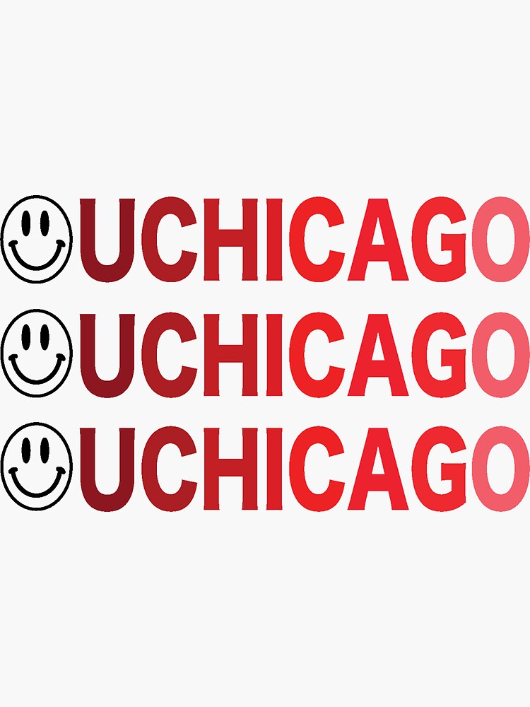 "UCHICAGO" Sticker by charlottepick | Redbubble
