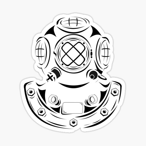 "Diving Helmet" Sticker for Sale by JLPeterson | Redbubble
