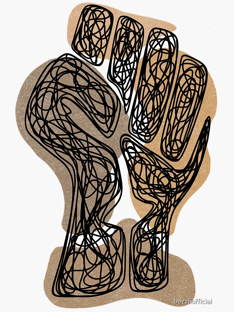 "Abstract BLM Fist" Sticker by bezziiofficial | Redbubble