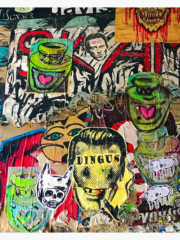 "Graffiti Gum Wall" Sticker for Sale by plantlegend | Redbubble