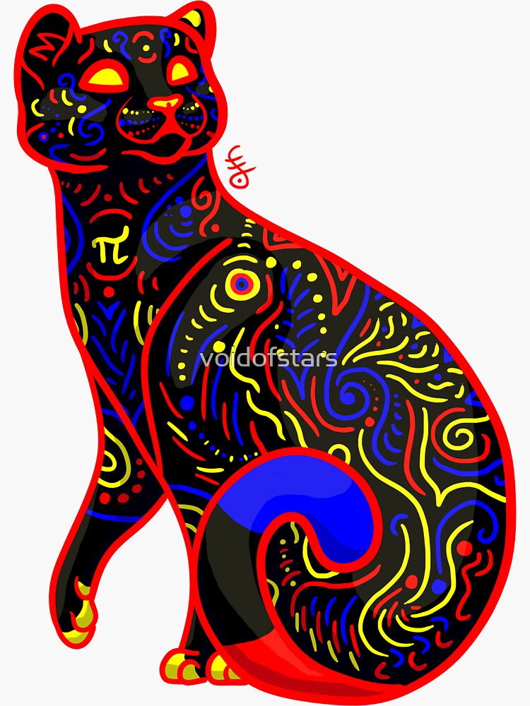 "Polyamory Pride Cat" Sticker by voidofstars | Redbubble